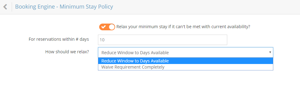 Relax Minimum Stay Policy